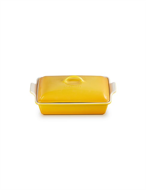 Le Creuset Heritage Covered Rect Dish 33cm Nectar | David Jones