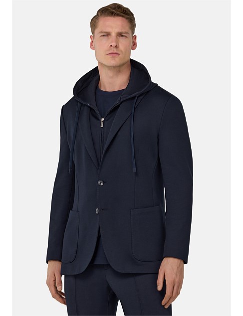 Boggi Milano Removable Bib With Hood Jersey Blazer | David Jones