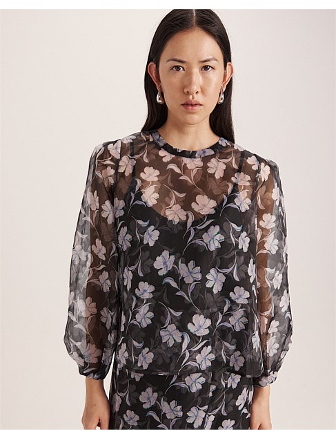 Saba Primrose Organza Top | David Jones