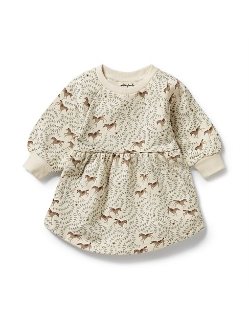 Wilson & Frenchy Trixie Horse Organic Terry Sweat Dress | David Jones
