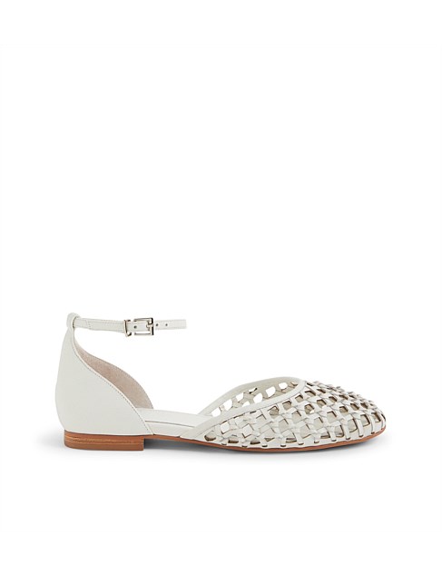 Mollini Beylanie White Leather Ballet Flats | David Jones