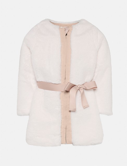 David Jones Mary Belted Fur Coat | David Jones