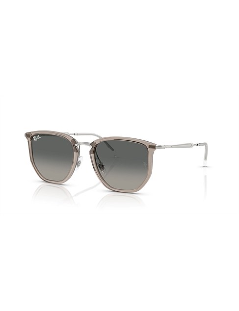 Ray-ban Irregular Transparent Grey Grey Gradient Sunglasses | David Jones