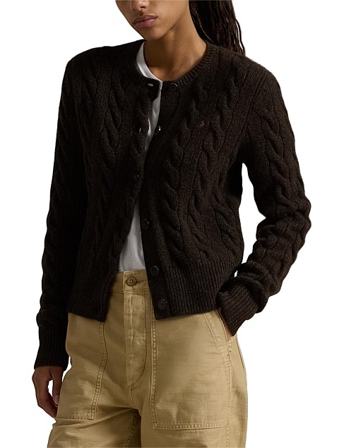 Polo Ralph Lauren Cable-knit Wool-cashmere Cardigan | David Jones