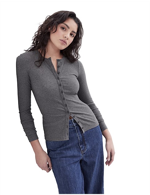 Unison Fitted Button Through Top | David Jones