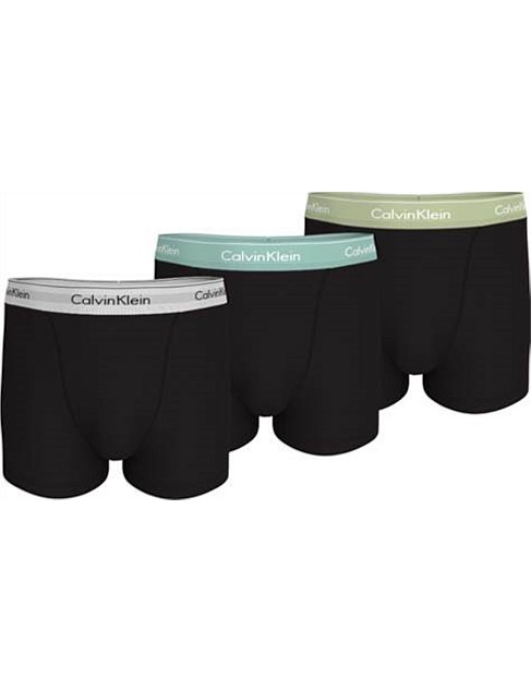 Calvin Klein 3 Pack Icon Cotton Stretch Relaxed Trunk | David Jones