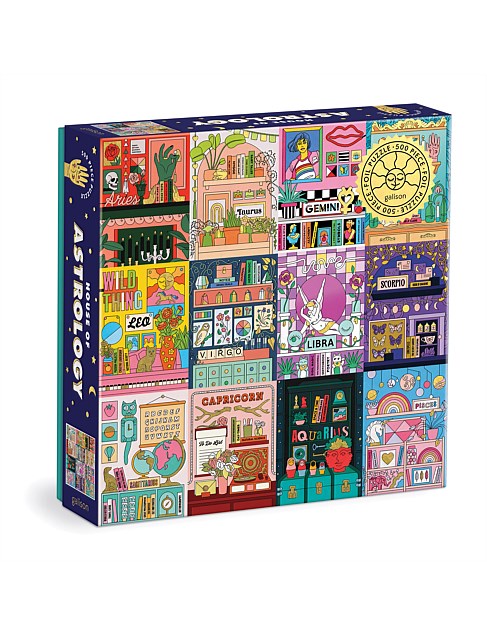 Galison House Of Astrology Foil Puzzle 500 Piece | David Jones