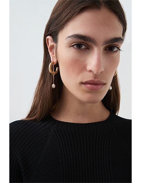 Aje Amelia Pearl Drop Stud Earrings | David Jones