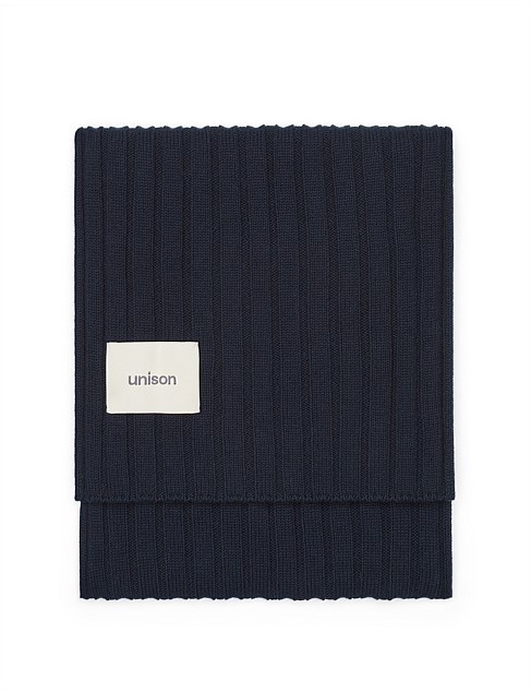 Unison Solid Ribbed Scarf | David Jones