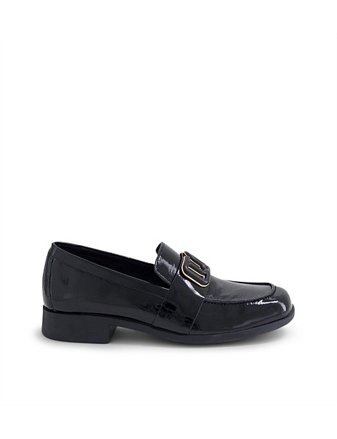 Django & Juliette Isner Dj Black Patent Leather Loafers | David Jones
