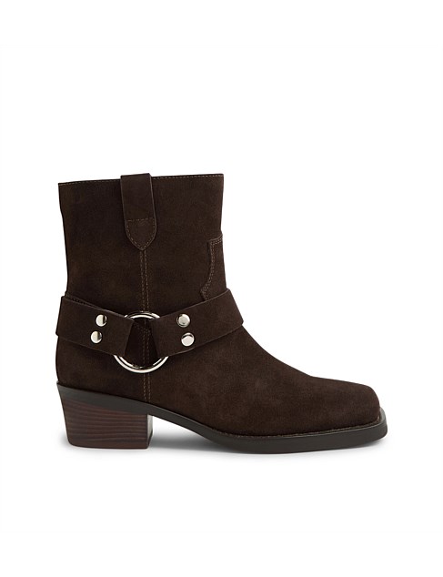 Mollini Harlee Deep Brown Suede Ankle Boots | David Jones