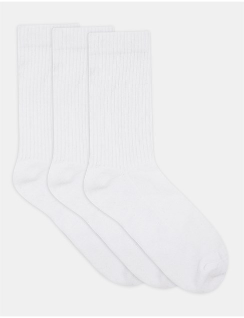 Ambra Active High Ankle Cotton Sock 3 Pack | David Jones