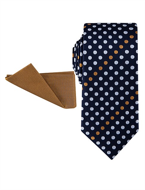 Abelard Tie and Pocket Square Set | David Jones