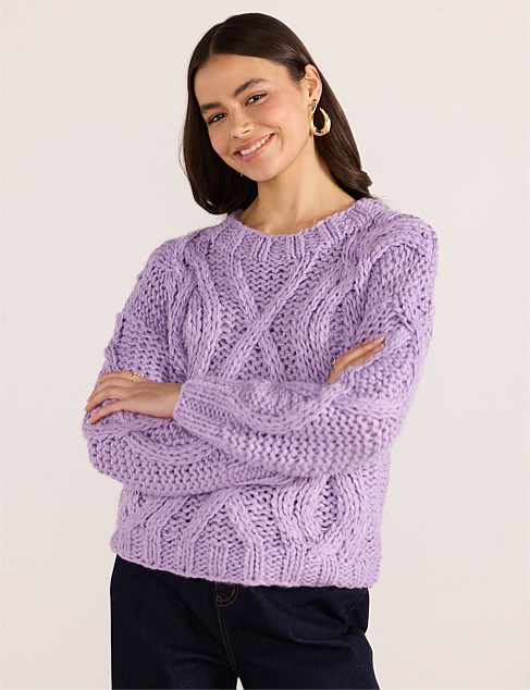 Minkpink Jennifer Cable Knit Jumper | David Jones