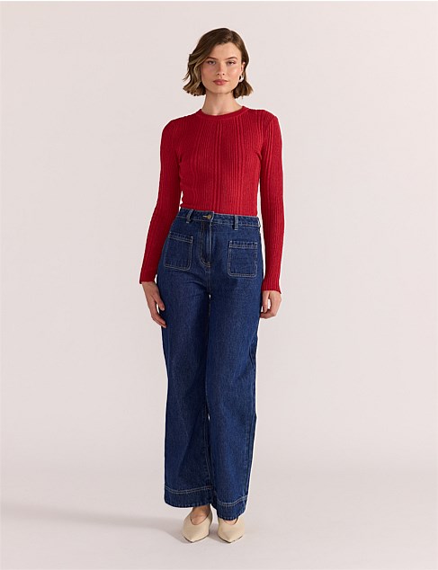 Staple the Label Lennox Wide Leg Jeans | David Jones