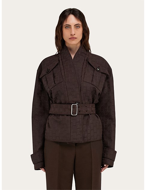 Ferragamo Ferragamo Monogram Print Jacket | David Jones