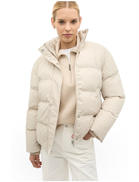 Seed Heritage Lapel Collar Puffer Jacket | David Jones