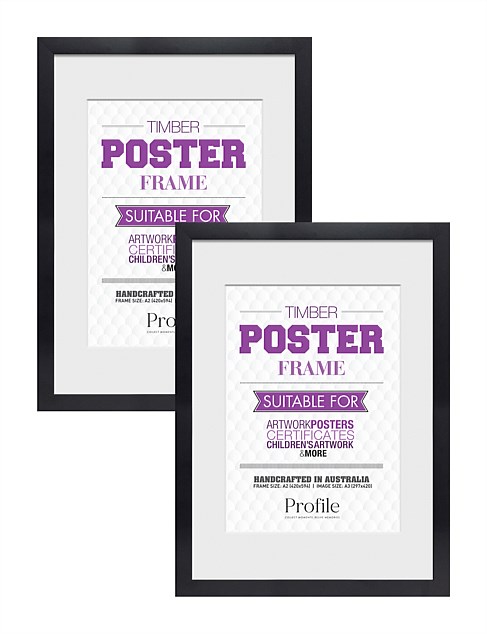Profile Australian Made Timber Poster Frame A2/a3 Black (2 Pack ...