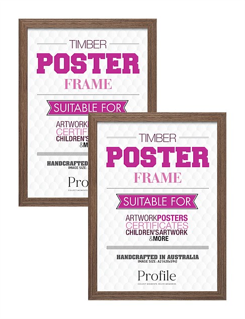 Profile Australian Made Timber Poster Frame A2 Chestnut (2 Pack ...