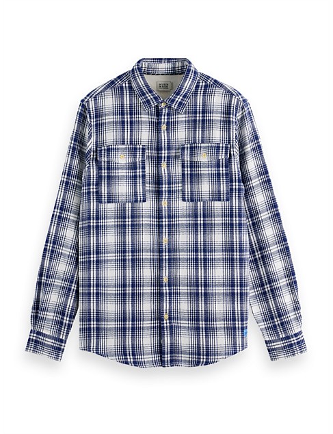 Scotch & Soda Regular Fit Flannel Check Shirt | David Jones