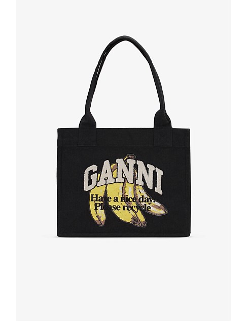 Ganni Large Easy Shopper Banana Print | David Jones
