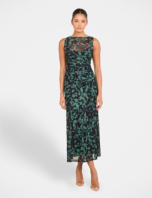 Pilgrim Paxton Sheer Mesh Maxi Dress | David Jones