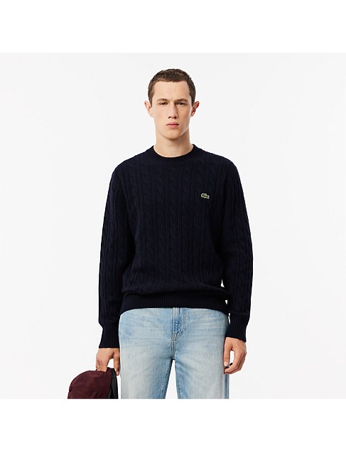 Lacoste Essential Cable Stitch Knitwear | David Jones