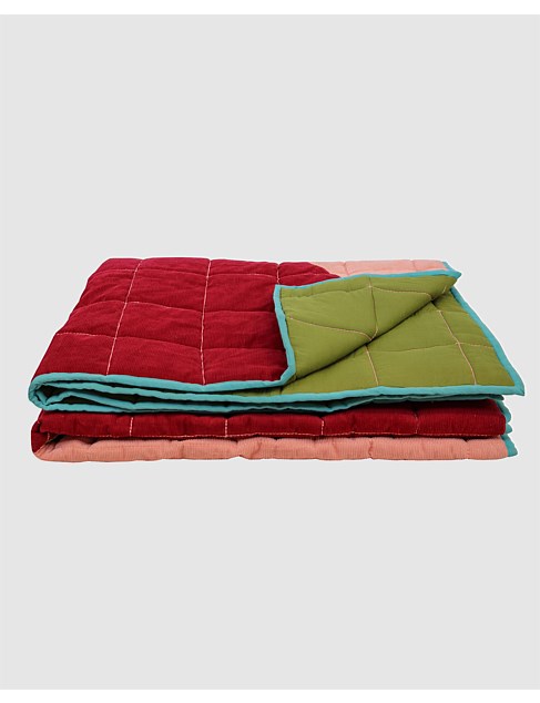 Mosey Me Corduroy Quilted Throw | David Jones