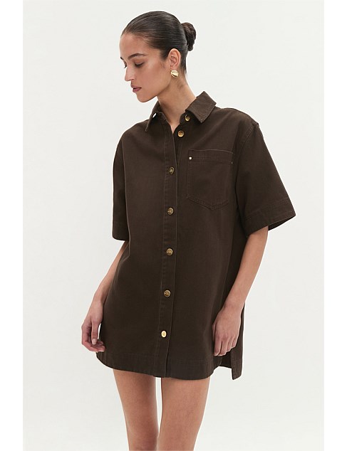 Aje Studio Junee Denim Shirt Dress | David Jones