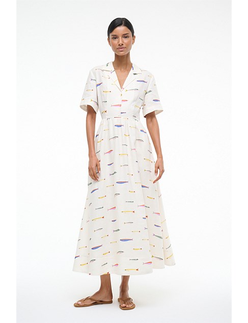 Staud Meryl Full Skirt Midi Dress | David Jones