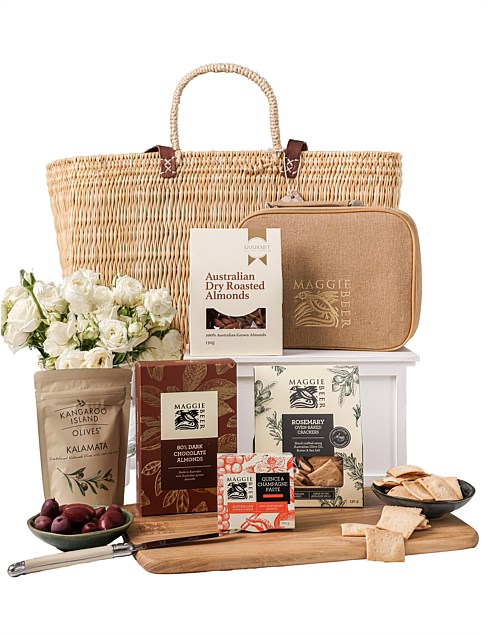 Maggie Beer French Market Basket (large) With Savoury Nibbles | David Jones