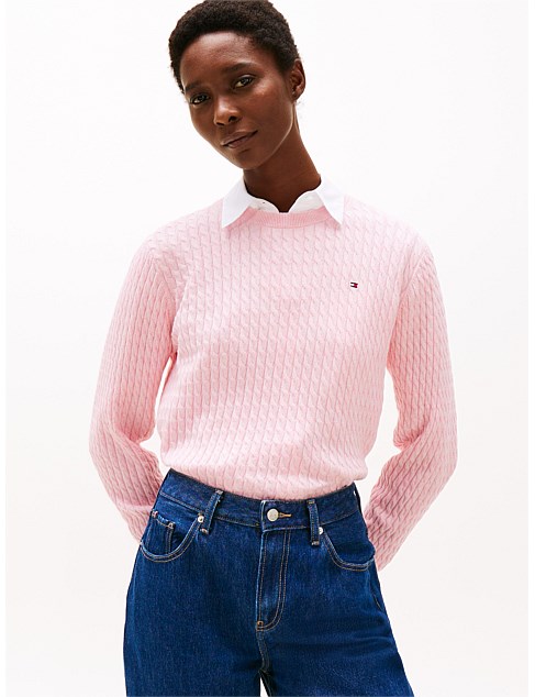 Tommy Hilfiger Fine Gauge Cable Knit Jumper | David Jones