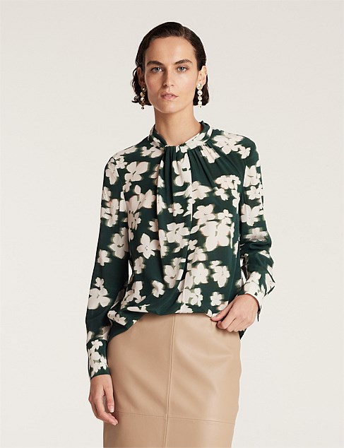 Perri Cutten Twist Neck Silk Top | David Jones