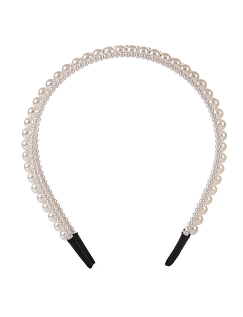 Gregory Ladner Triple Pearl Headband | David Jones