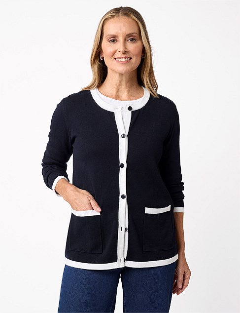 Black Pepper Toyra Knit Cardigan | David Jones