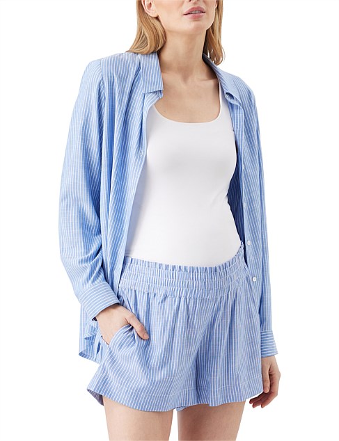 Ripe Maternity Abby Stripe Shirt | David Jones
