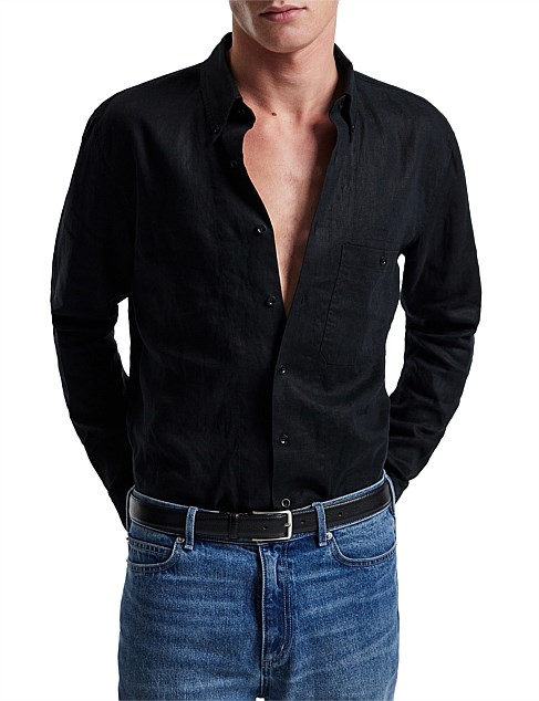 Calibre Washed Linen Shirt | David Jones