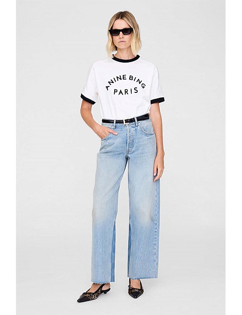 Anine Bing Jaylin Short Sleeve Tshirt Paris | David Jones