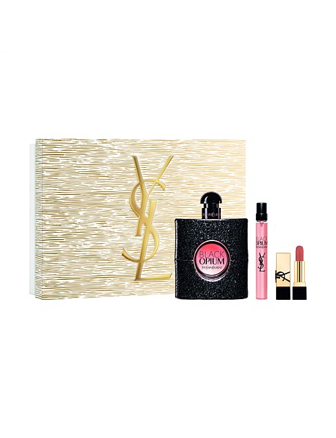 Yves Saint Laurent X25 Ysl Black Opium Edp 90ml Set (10ml & Mini Rouge ...