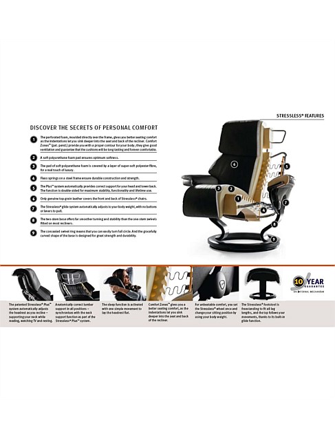 Stressless Large Ruby Chair With Foot Stool -Paloma Light Grey | David ...