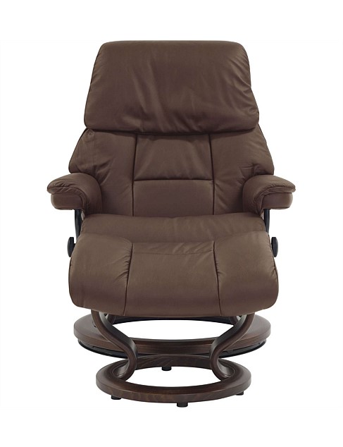 Stressless Medium Ruby Chair With Foot Stool -Paloma Chocolate | David ...