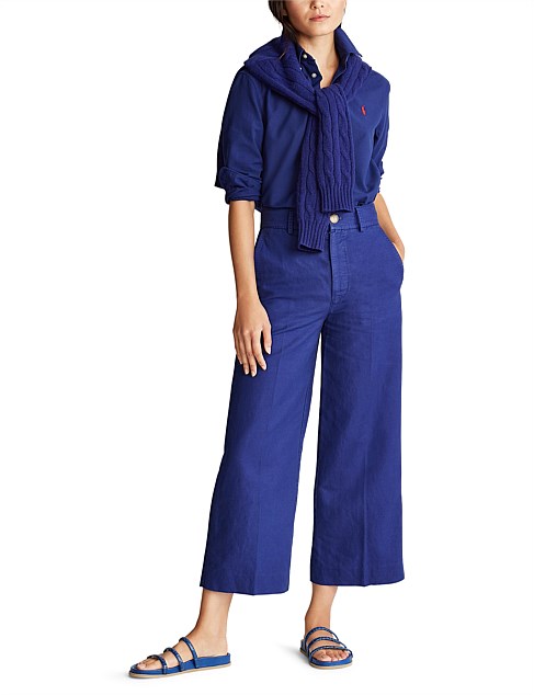 Polo Ralph Lauren Linen-blend Wide-leg Pant | David Jones