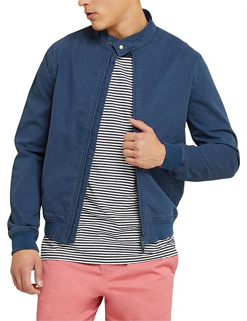 Oxford George Bomber Jacket Petrol Blue | David Jones