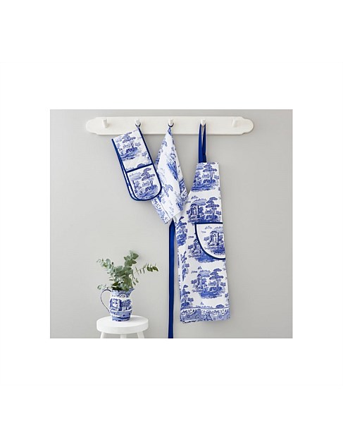 Spode Blue Italian Cotton Apron | David Jones