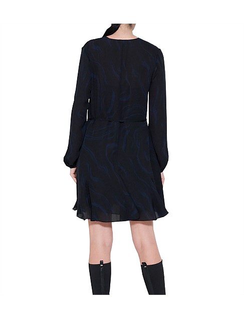 Theory V Neck Godet Dress | David Jones