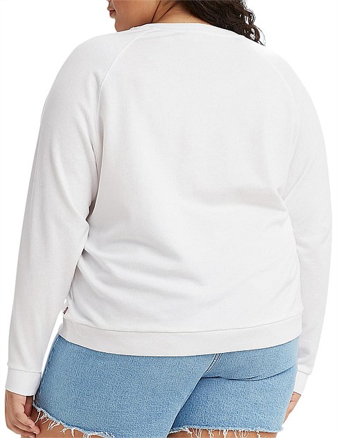 Levi's Curve Curve Vintage Raglan White Circle Logo Sweat | David Jones