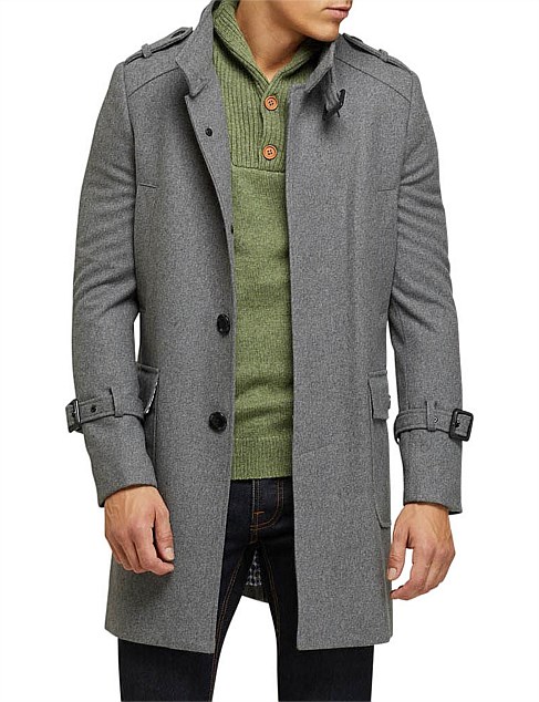 Oxford Roger Coat Grey | David Jones
