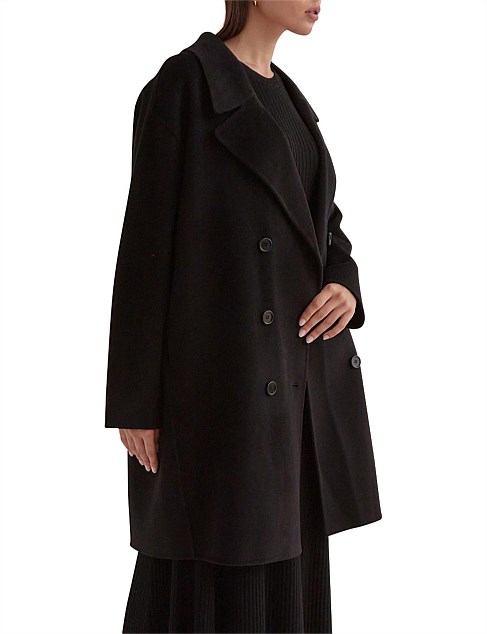 Assembly Label Double Breasted Wool Coat | David Jones