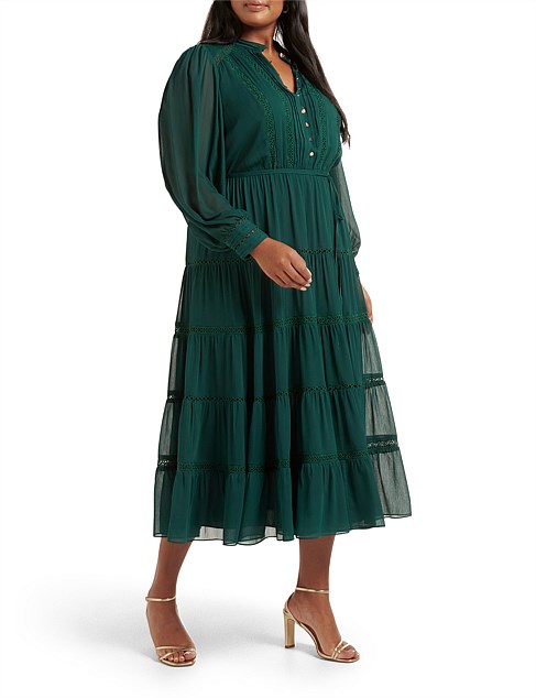 Forever New Juliette Curve Trim Detail Midi Dress | David Jones