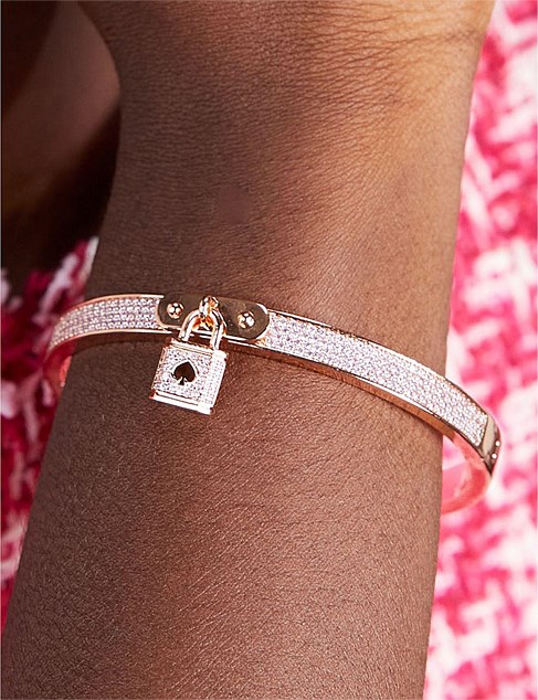 Kate Spade New York Lock & Spade Pave Bangle | David Jones